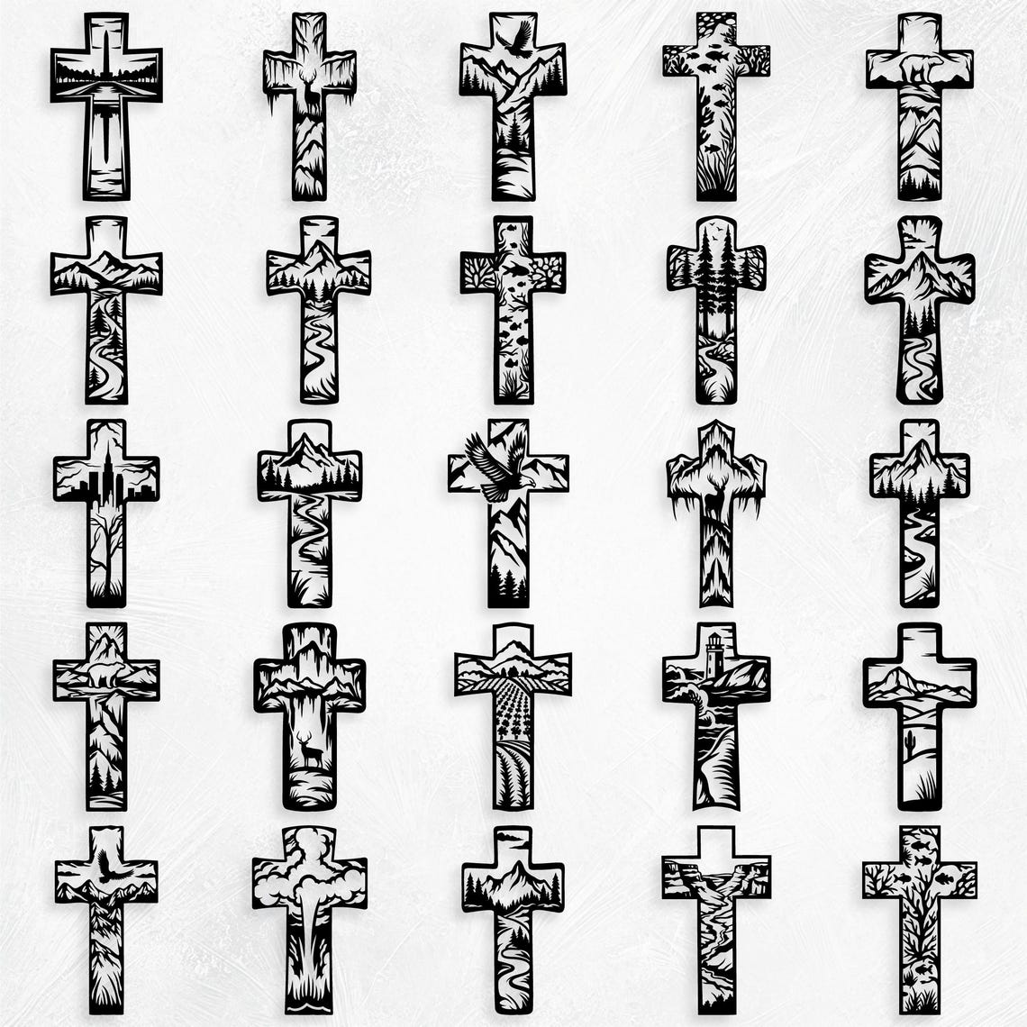 Cross SVG Bundle (50 SVG & PNG Files) Instant Download, Commercial Use ...