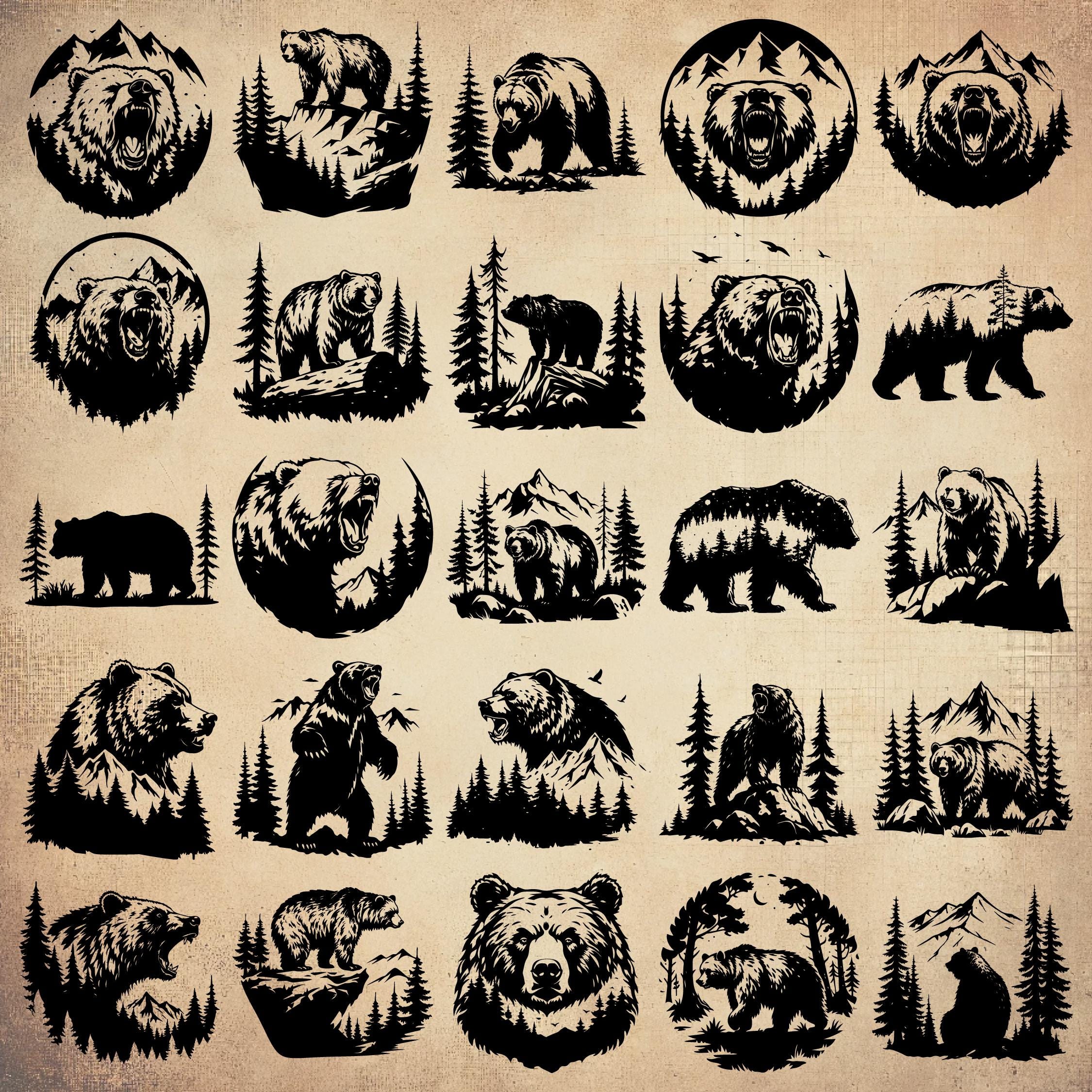 Bear SVG Bundle (85 SVG & PNG Files) - Etsy
