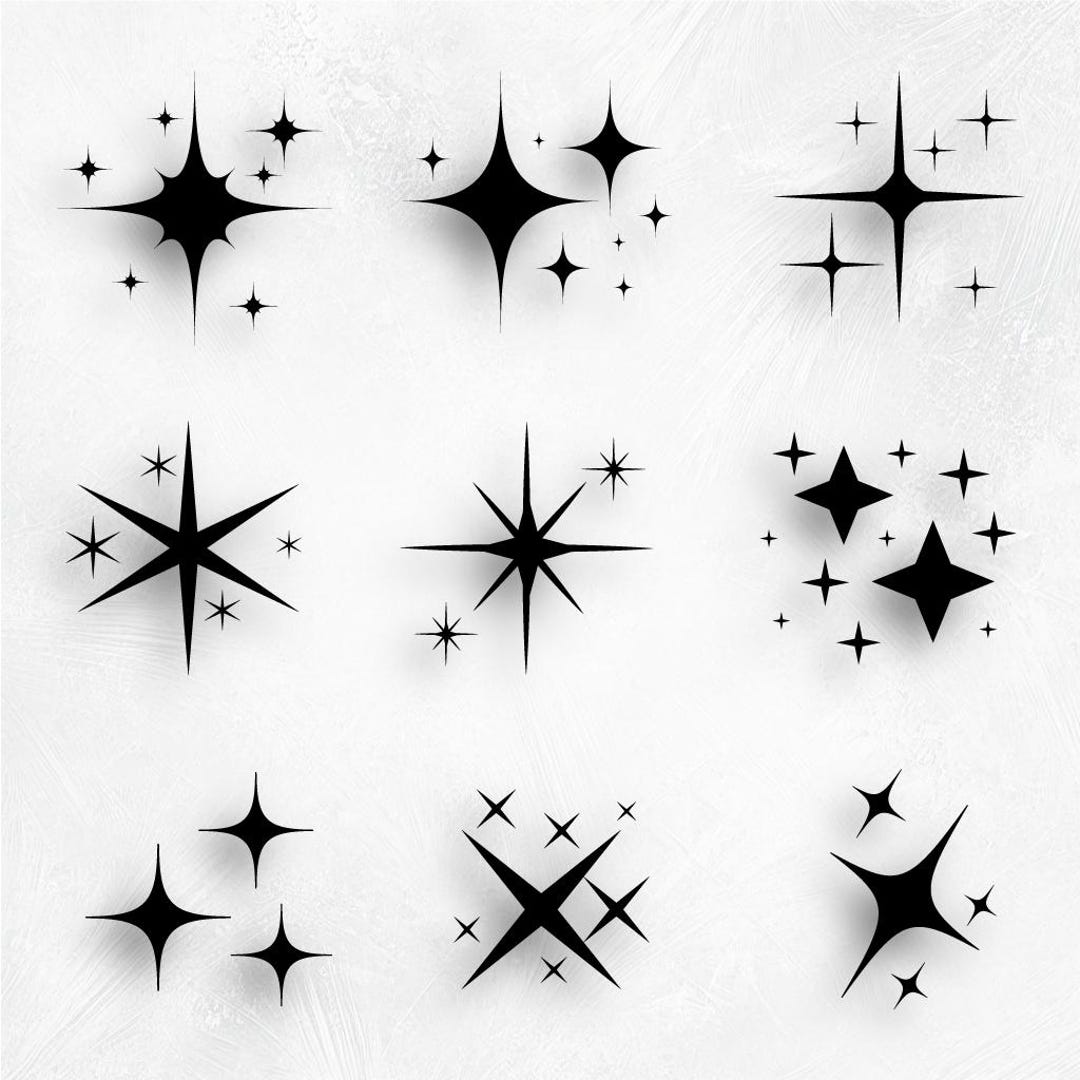 Sparkle Stars SVG - Star Effect Svg, Sparkling Stars Svg, Sparkles ...