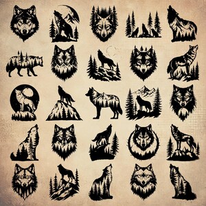 Wolf SVG, Alpha Wolf Svg, Mountain Wolf Svg, Wild Gray Wolf Svg, Wolf ...