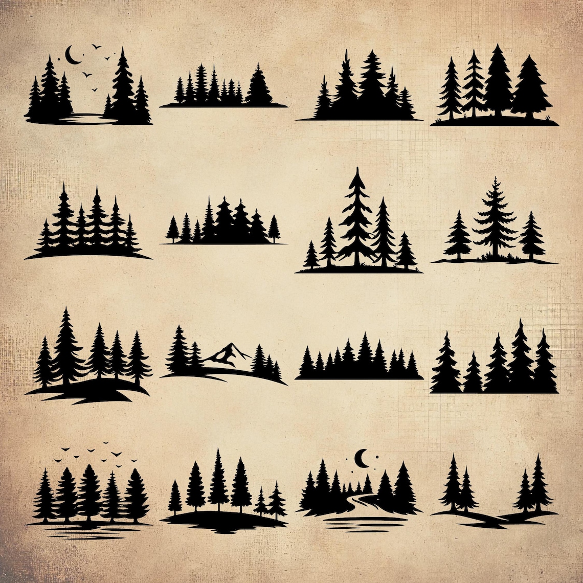 Mountains SVG Bundle (105 SVG & PNG Files) Instant Download, Commercial ...