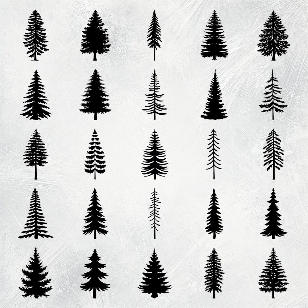 200 Tree SVG Bundle, Forest Svg, Pine Trees Svg, Tree Line Svg, Pine ...
