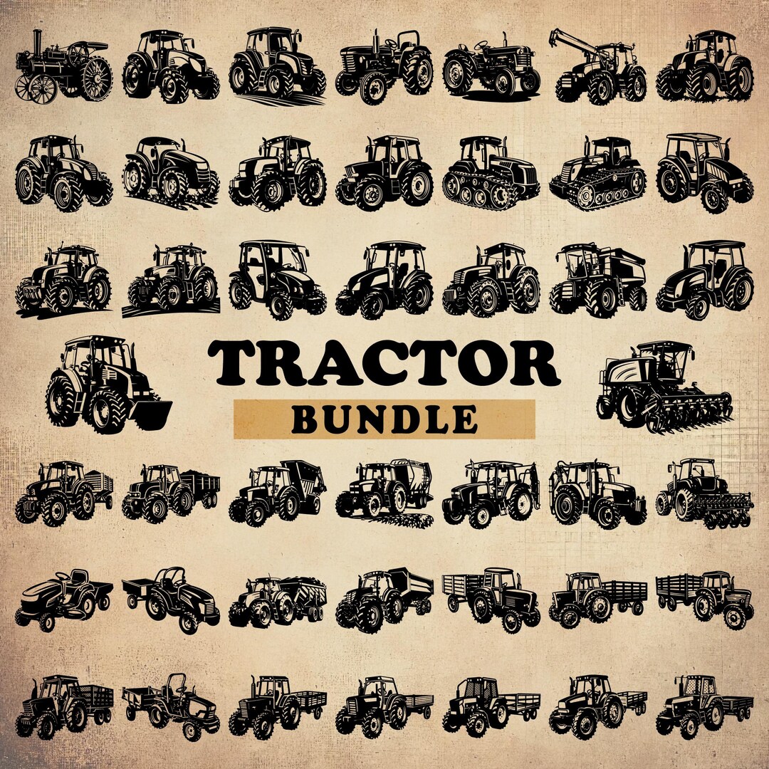 Tractor SVG Bundle, Vintage Tractor Svg, Modern Tractor Svg, Farm Svg ...