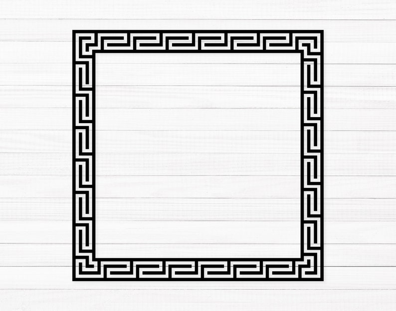 Greek Circle Frame SVG, Greek Decorative Border Svg, Decorative ...