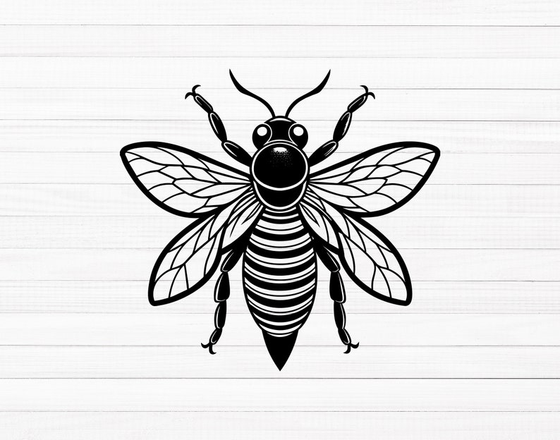 Paquete SVG de abeja, abeja de miel svg, abeja voladora svg, silueta de ...