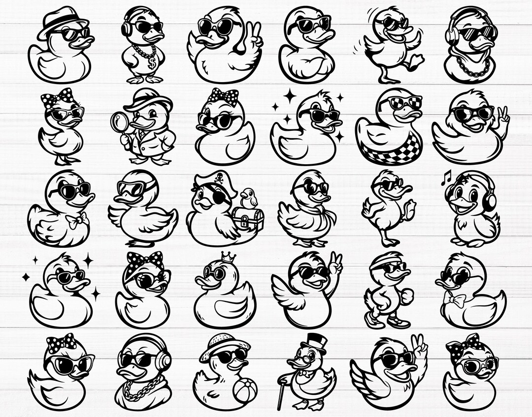 Rubber Duck SVG Bundle (36 SVG & PNG Files) Instant Download ...