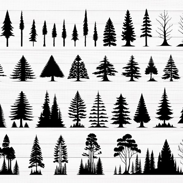 Tree Line Svg - Etsy