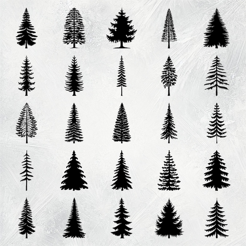 200 Tree SVG Bundle, Forest Svg, Pine Trees Svg, Tree Line Svg, Pine ...