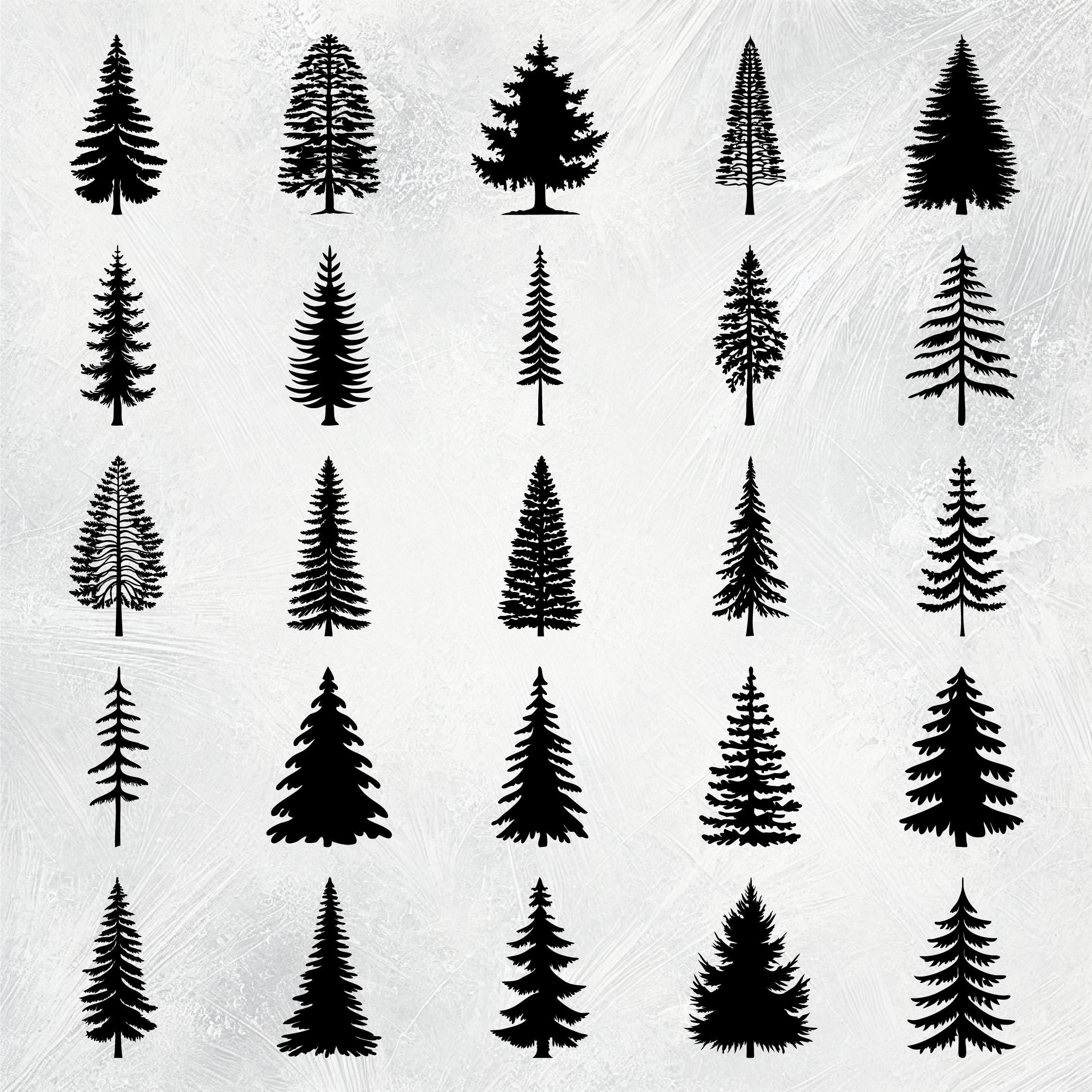 200 Tree SVG Bundle, Forest Svg, Pine Trees Svg, Tree Line Svg, Pine ...