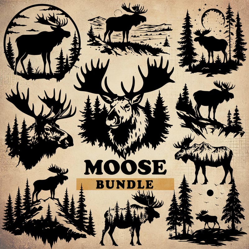 Moose Svg - Etsy
