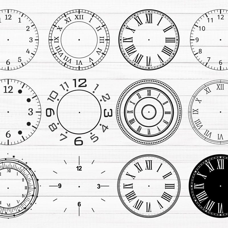 Clock Face Numbers - Etsy