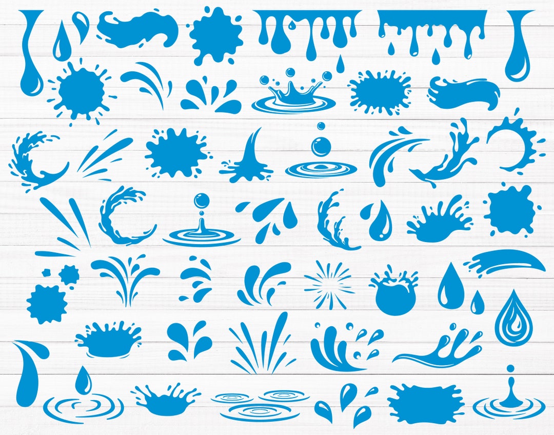 Water Drops Svg, Splash Svg, Water Svg, Rain Drops Svg, Raining Svg ...