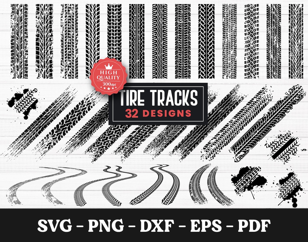 Tire Track SVG, Tire Tracks Svg Bundle, Tire Track Pattern SVG, Tire ...