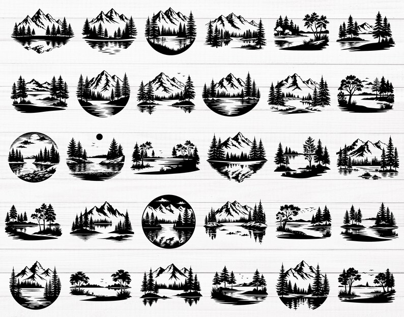 Lake Scene SVG, Lake Scene Svg Bundle, Lake Scene Png, Lake Scene ...