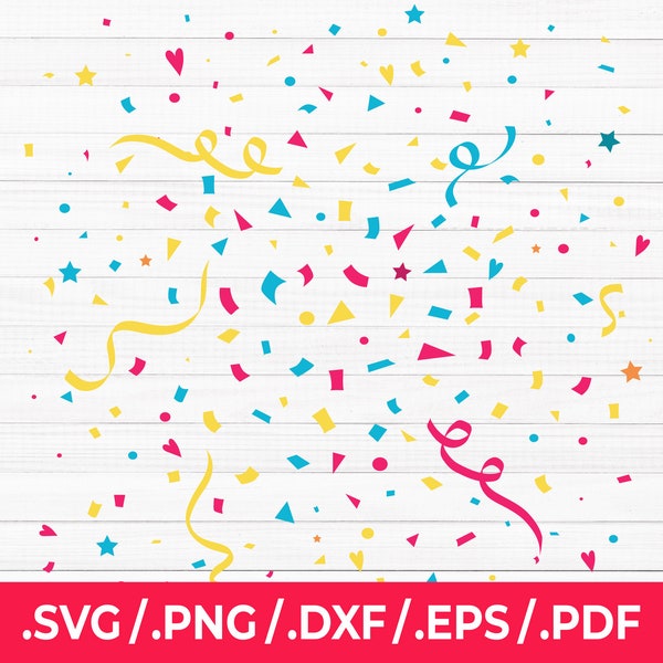 Party Streamers Svg - Etsy