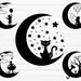 Moon Svg Bundle Cat and Moon Svg, Moon Clipart, Fairy Butterfly Svg ...