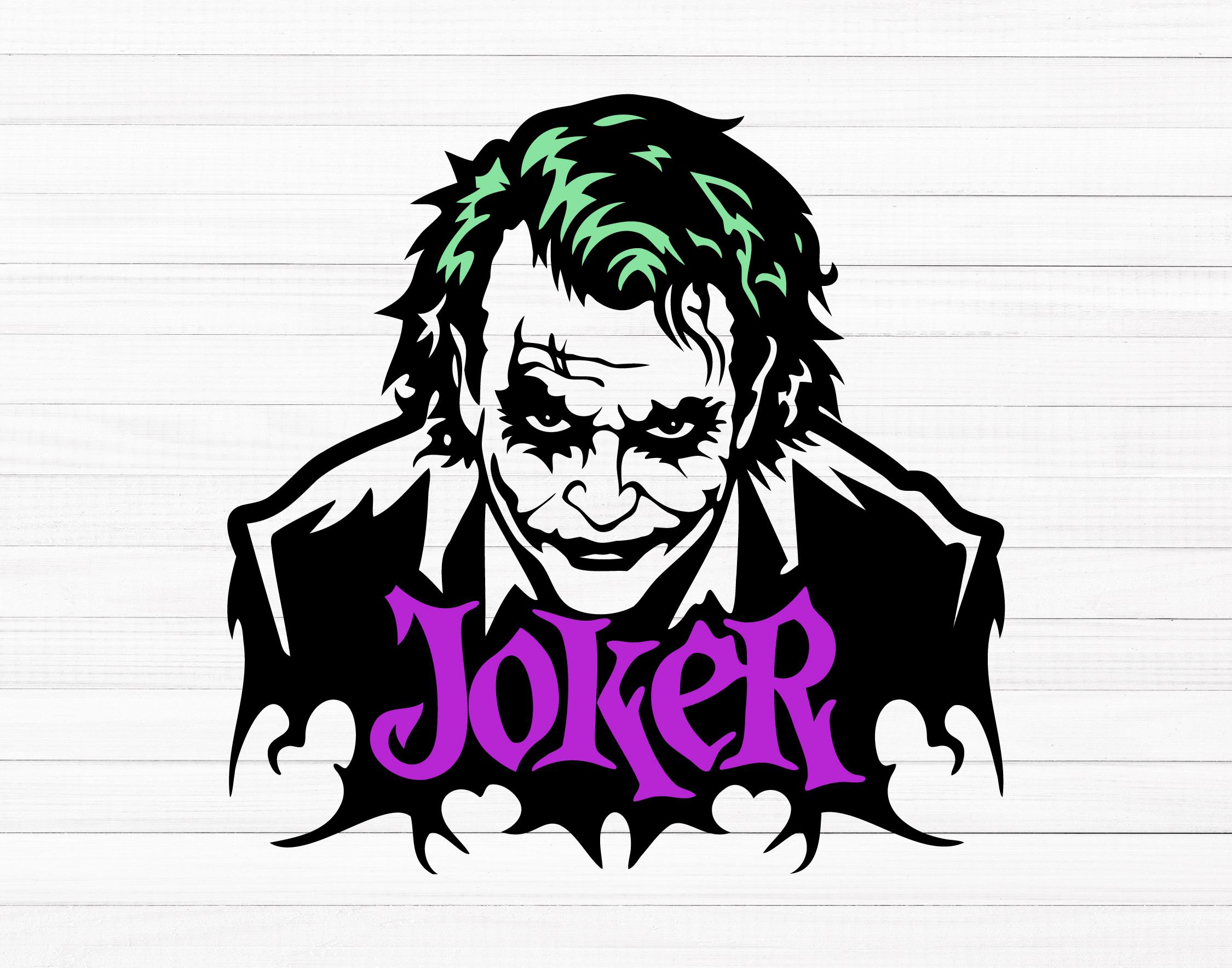 Joker SVG Bundle, 30 Evil Clown PNG, Villain Vector Graphics, Instant ...