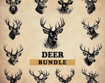 Detailed Deer Head Svg, Whitetail Deer SVG, Big Buck Digital Download ...