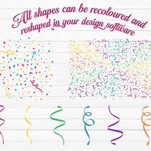 Colorful Confetti Streamers Svg, Confetti Svg, Party Streamer Svg ...