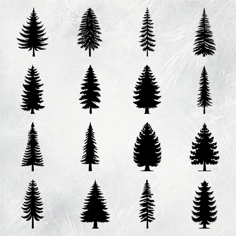 200 Tree SVG Bundle, Forest Svg, Pine Trees Svg, Tree Line Svg, Pine ...