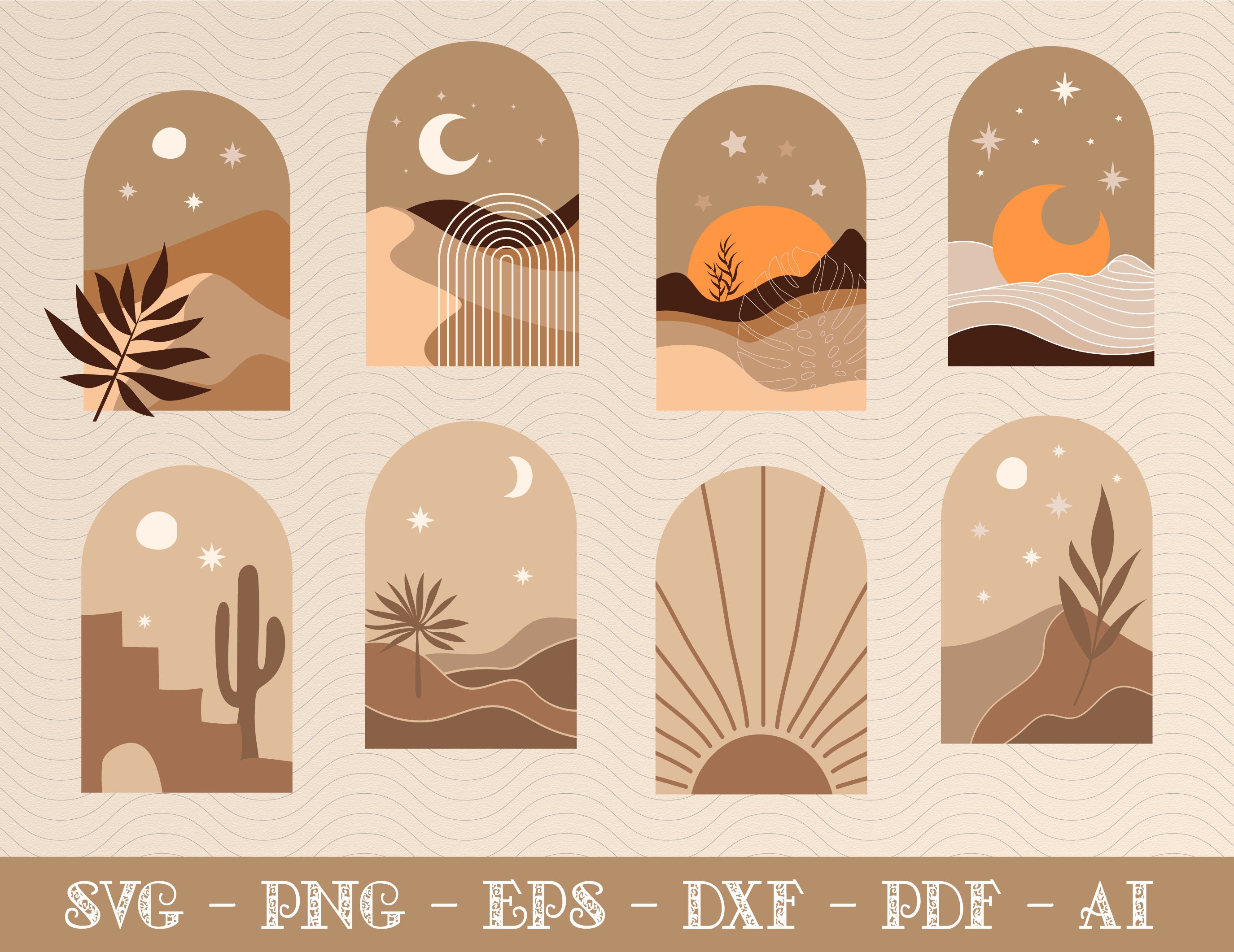 Modern Boho SVG Bundle Boho Elements Svg Bohemian Svg - Etsy Canada