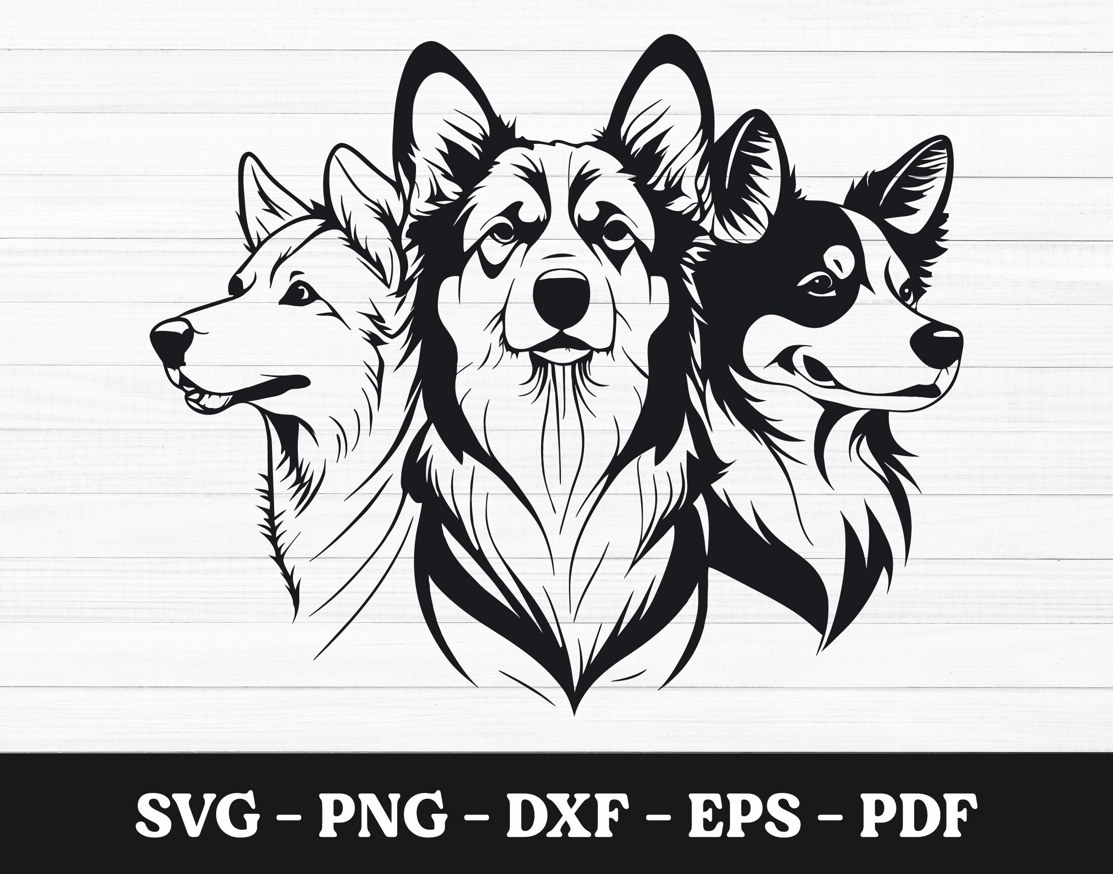 Husky SVG Siberian Husky Svg Siberian Husky Silhouette Dog - Etsy