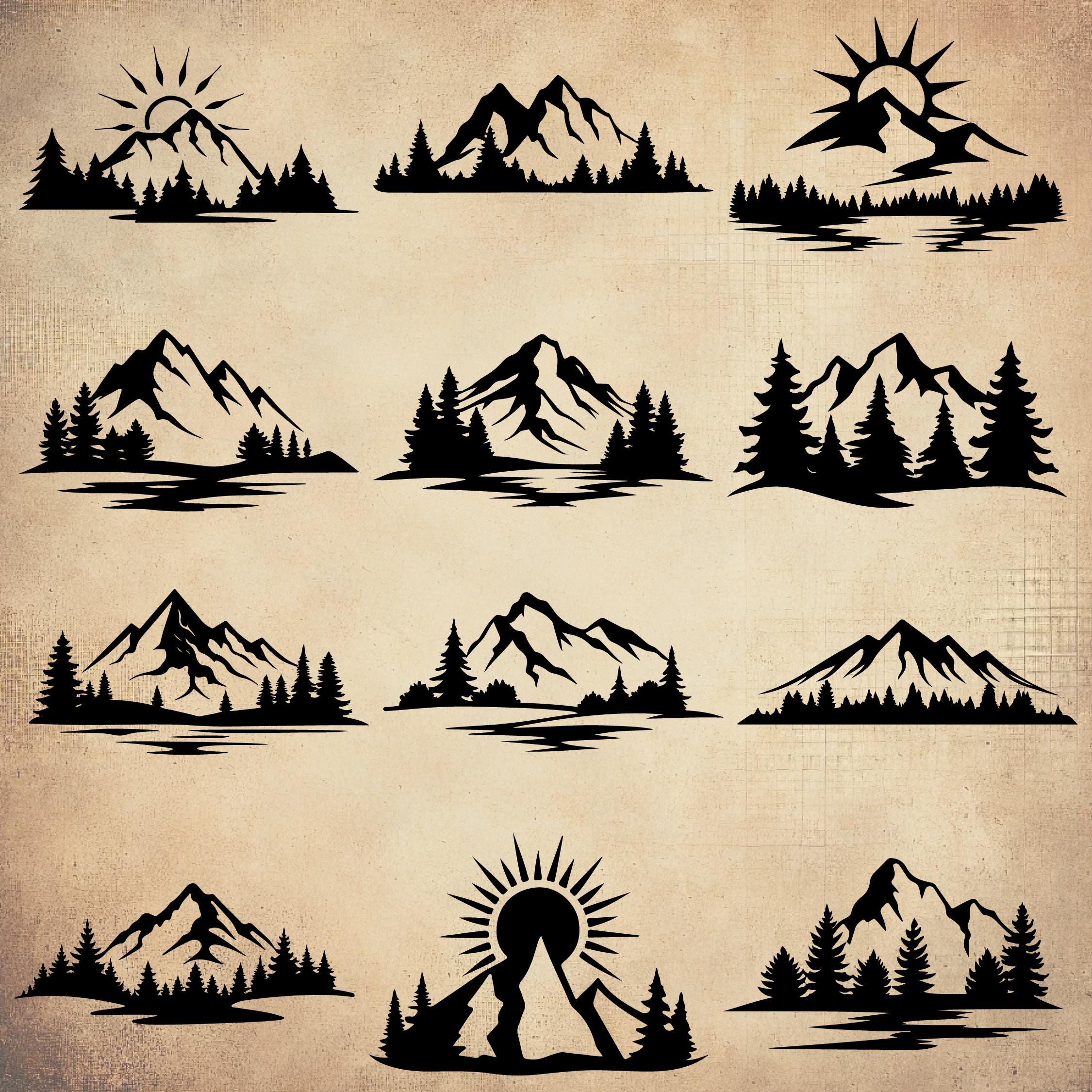 Mountains SVG Bundle (105 SVG & PNG Files) - Etsy