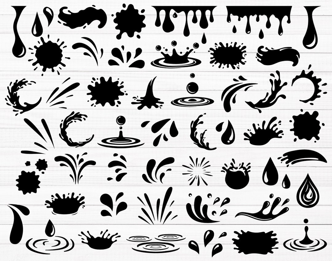 Water Drops Svg Splash Svg Water Svg Rain Drops Svg - Etsy