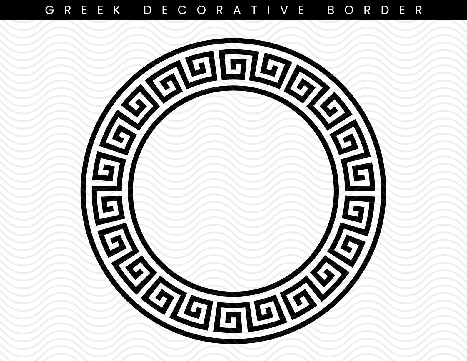 Greek Circle Frame SVG, Greek Decorative Border Svg, Decorative ...