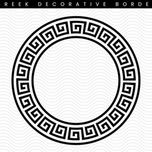 Greek Circle Frame SVG, Greek Decorative Border Svg, Decorative ...