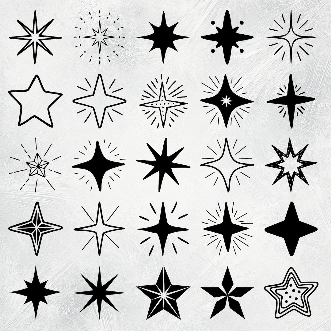 Sparkle Stars SVG Bundle, Star Svg, Shooting Stars Svg, Star Clipart, Shooting Star Vector, Star ...