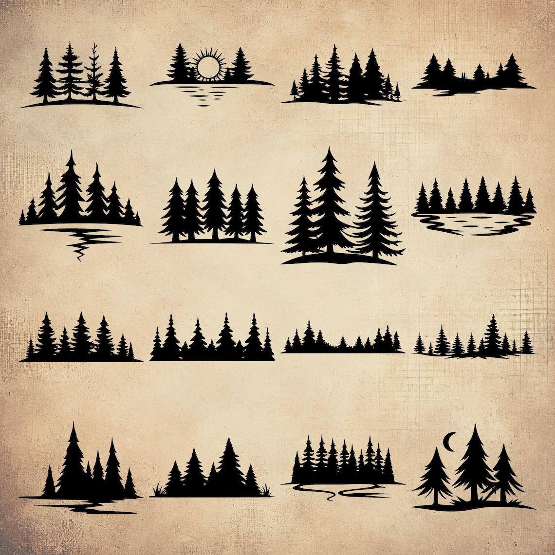 Mountains SVG Bundle (105 SVG & PNG Files) Instant Download, Commercial ...