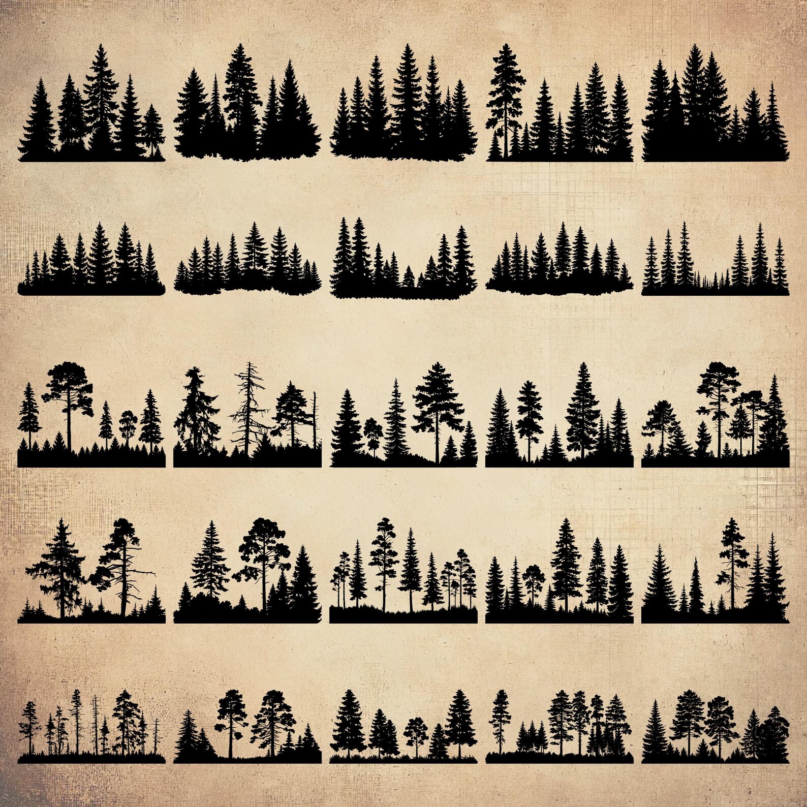 Forest SVG Bundle (115 SVG & PNG Files) Instant Download, Commercial ...