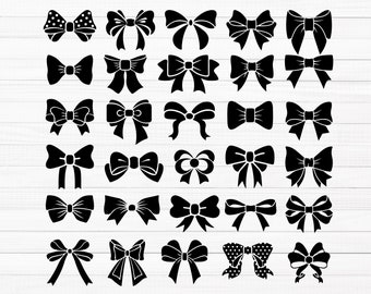 Ribbon Bow SVG Bundle, Ribbon SVG, Bow Svg, Present Svg, Bow Tie SVG ...