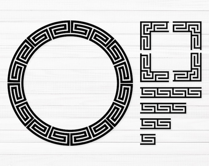 Seamless Greek Wave Pattern Svg, Roman Meander Pattern, Geometric ...