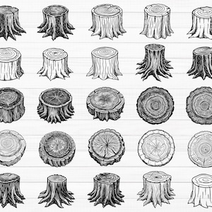 Tree Stump SVG, Tree Stump Svg Bundle, Tree Stump Decal, Tree Stump ...