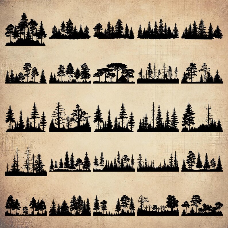 Forest SVG Bundle (115 SVG & PNG Files) Instant Download, Commercial ...