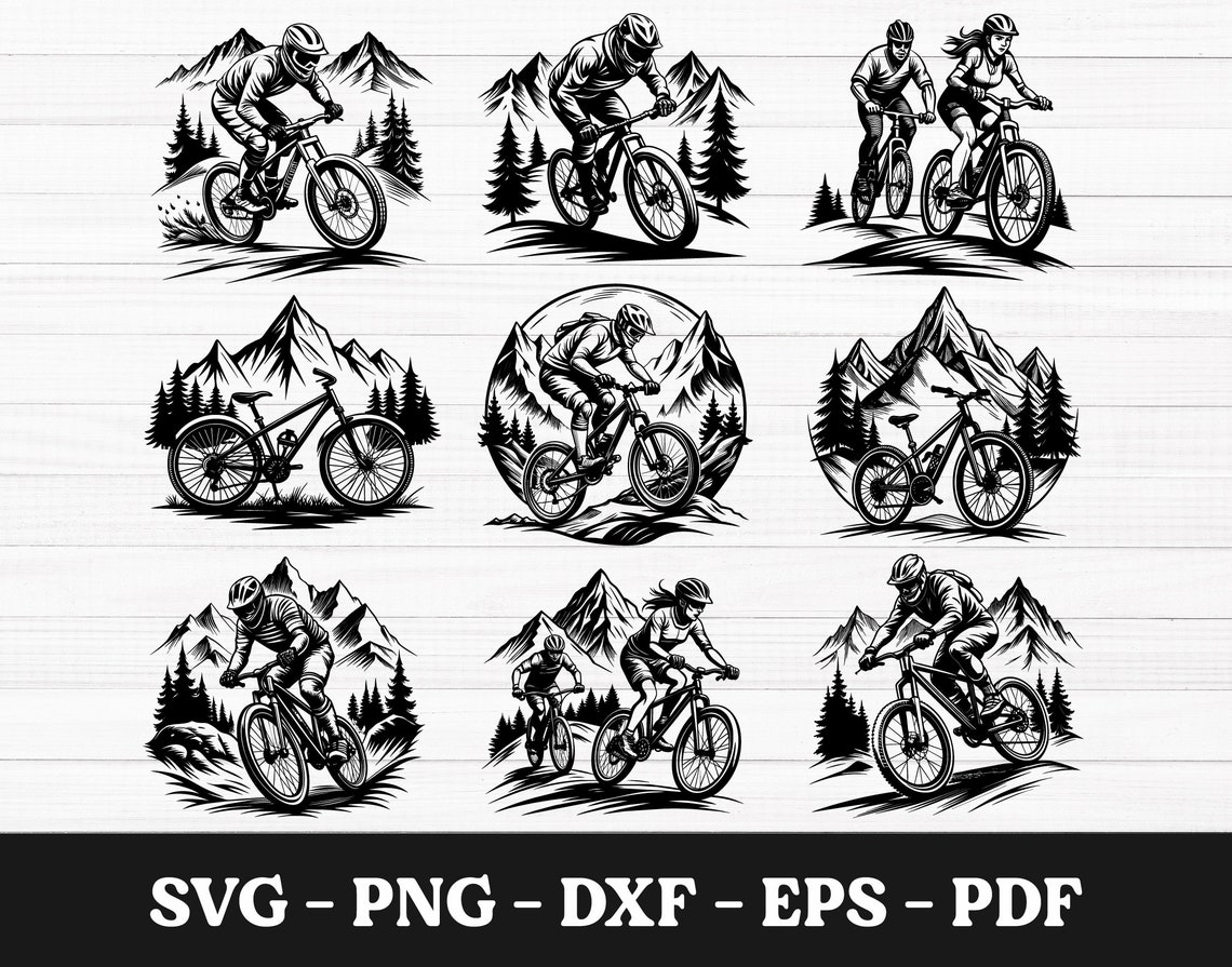 Mountain Bike SVG, Bike Svg, Cycling Svg, Bike Hike Svg, Bicycle Ornament, Bicycle Svg ...