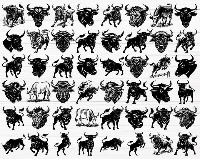 Bull Svg, Bull Riding Svg, Bull Skull Svg, Raging Bull Svg, Angry Bull ...