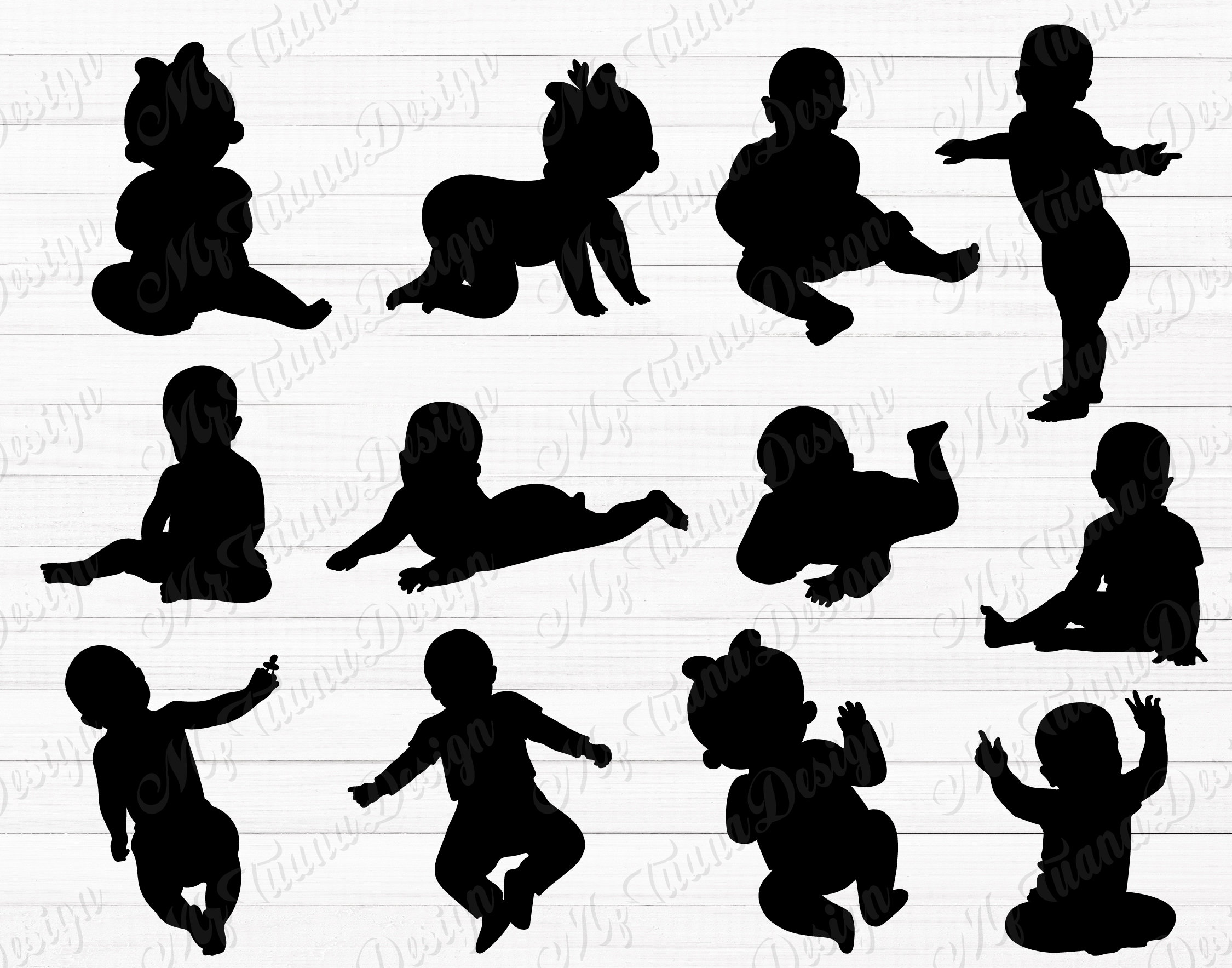 Baby SVG Bundle (12 SVG, PNG & More) Instant Download, Commercial Use ...