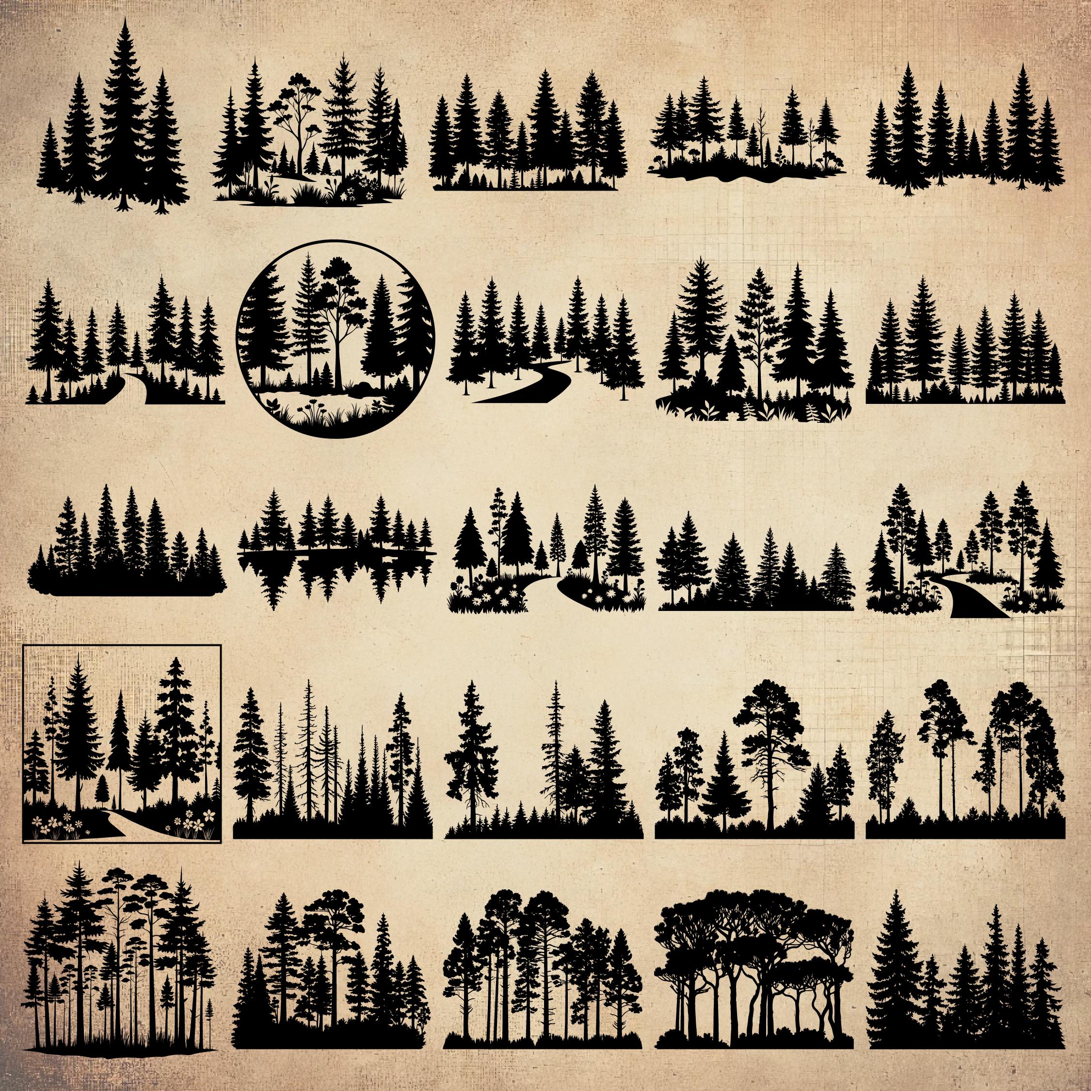 Forest SVG Bundle (115 SVG & PNG Files) Instant Download, Commercial ...