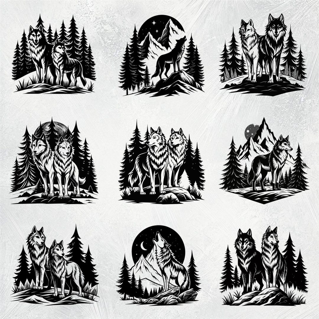 Alpha Wolf SVG, Mountain Wolf Svg, Wild Gray Wolf Svg, Wolf Head Svg ...