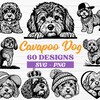 Cavapoo Svg Cavapoo Peeking Dog Commercial Cute Cavapoo Puppy CNC Svg ...