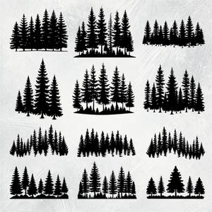 200 Tree SVG Bundle, Forest Svg, Pine Trees Svg, Tree Line Svg, Pine ...