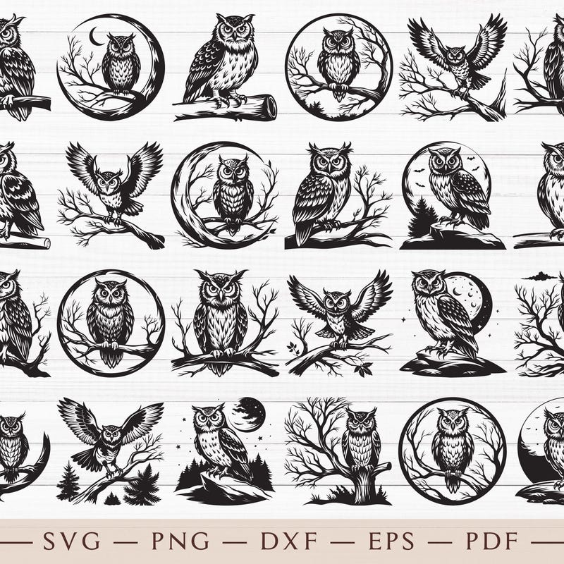 Owl Svg - Etsy