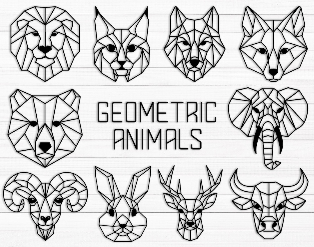 Geometric Animals SVG, Geometric Wildlife Svg, Origami Animal ...