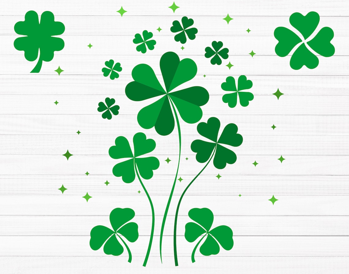 Shamrock Svg, Clover Svg, Shamrock Cricut Design, Clover Leaf Saint ...