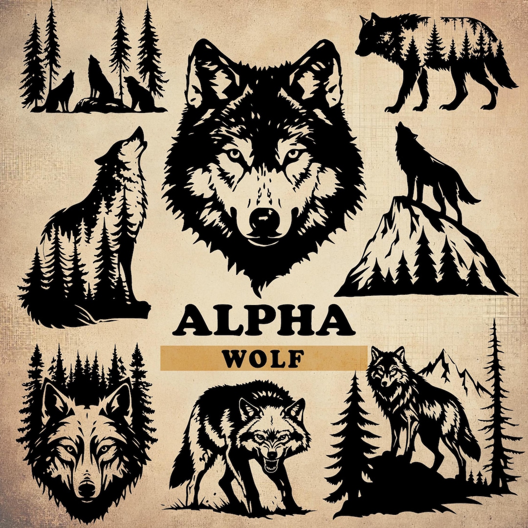 Wolf SVG, Alpha Wolf Svg, Mountain Wolf Svg, Wild Gray Wolf Svg, Wolf ...
