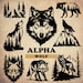Wolf SVG, Alpha Wolf Svg, Mountain Wolf Svg, Wild Gray Wolf Svg, Wolf ...