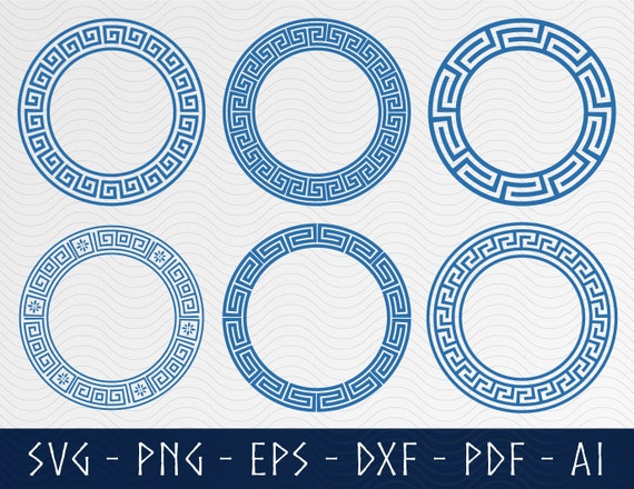 Greek Key Circle Vector